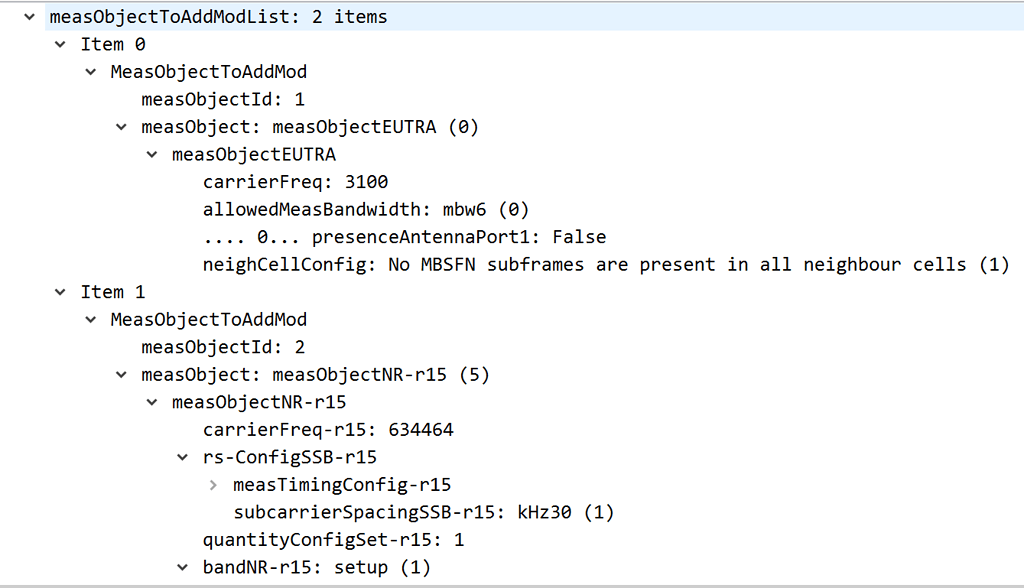 eNB can't receive B1 Measurement Report - 5G NR - telecomHall Forum