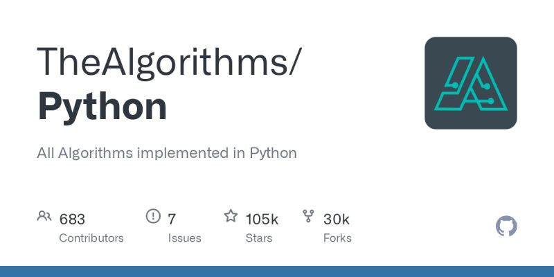 The Algorithms - All algorithms implemented in Python - Python ...