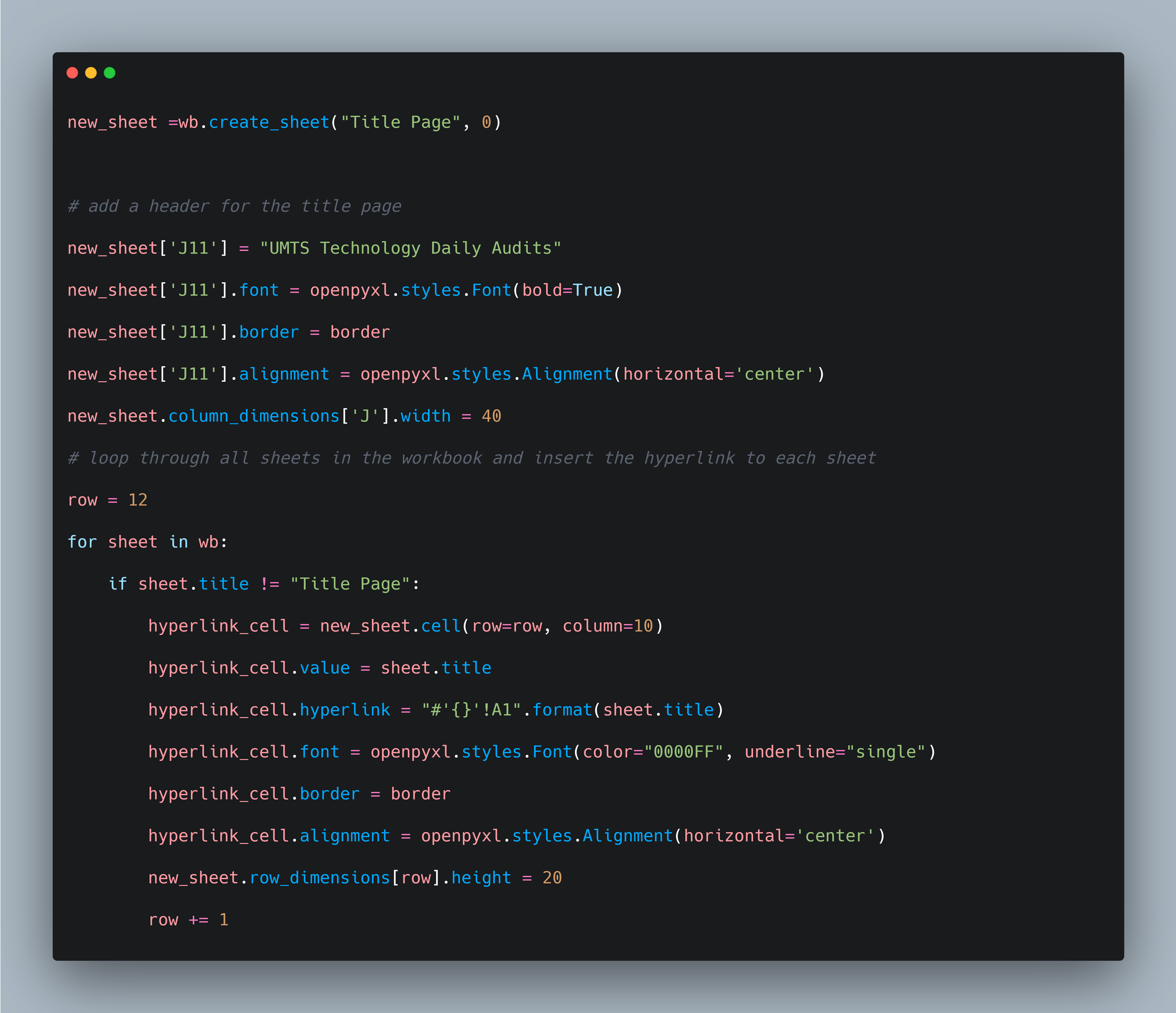 Python(Openpyxl) Tip-2:: Create Hyperlink in Title Page - Data Science ...